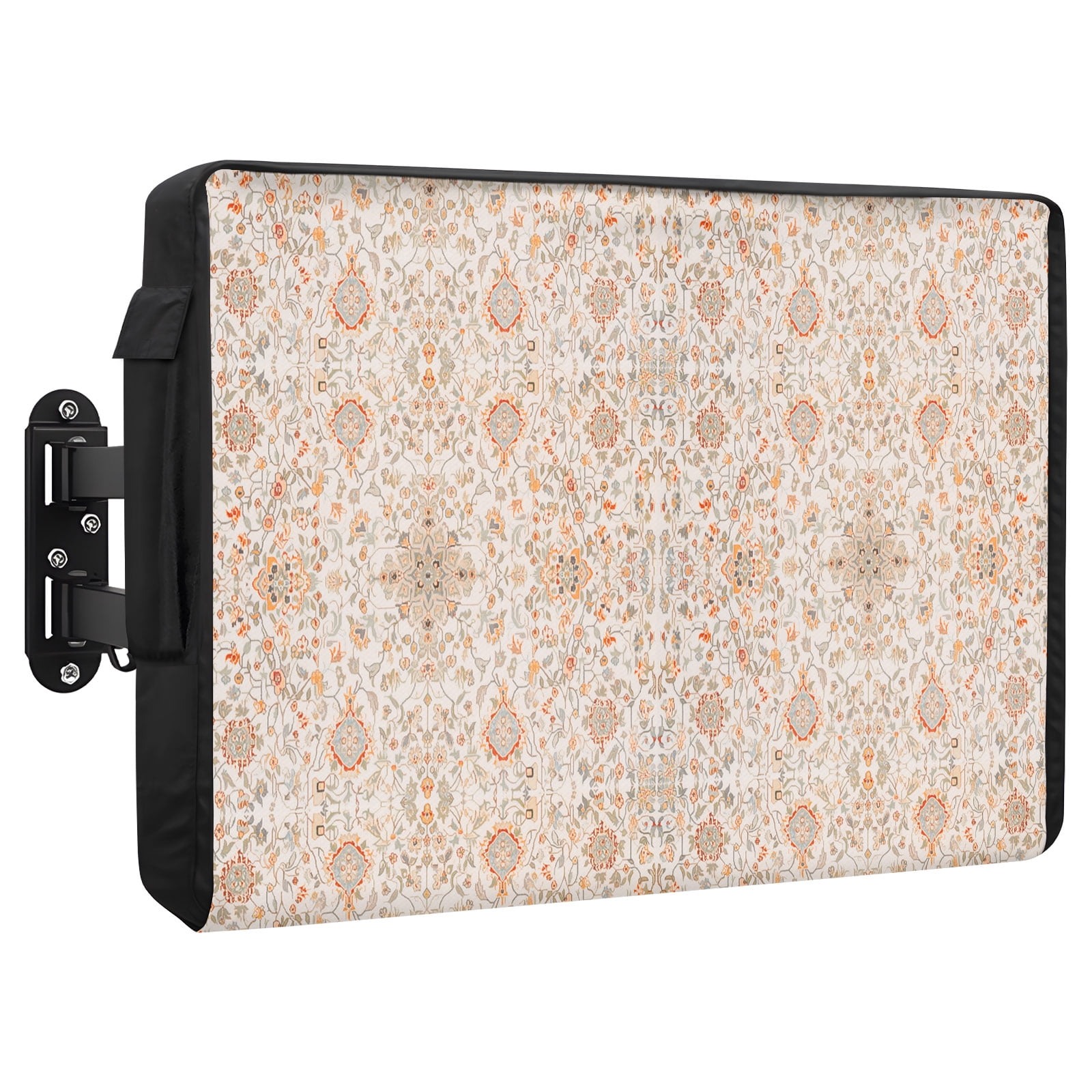 Boho Retro Outdoor TV Cover 80 to 85 Inch Tribal Style Flowers ...