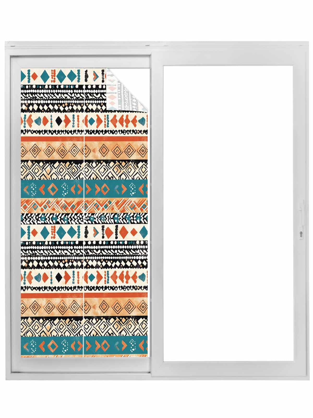 Boho Retro Window Privacy Film Stained Glass Window Film Decorative ...