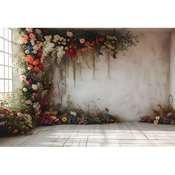 Boho Room Floral Window Adult Birthday Wedding Maternity Portrait r ...