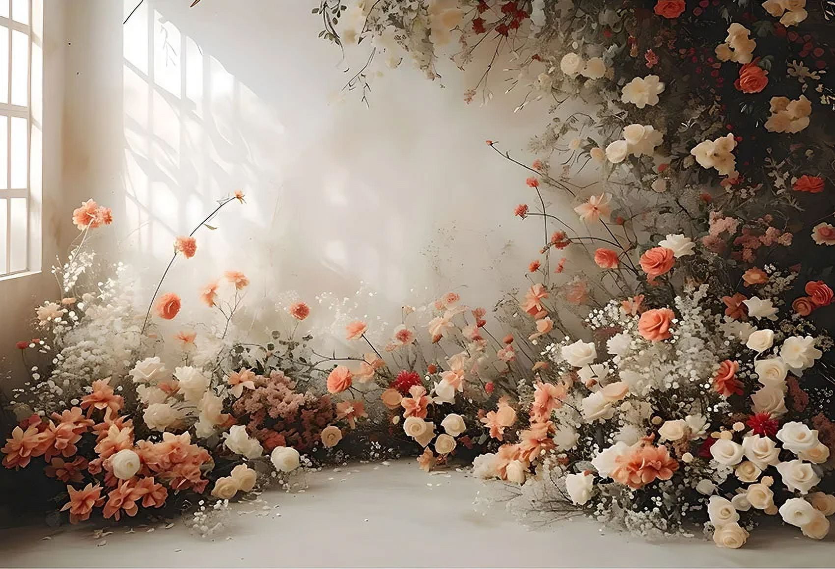 Boho Room Floral Window Adult Birthday Wedding Maternity Portrait r ...