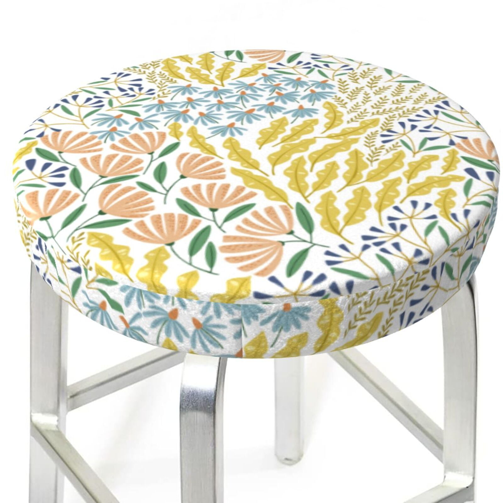 Boho Round Bar Stool Seat Covers, Elastic Round Chair Cover Stool Seat ...