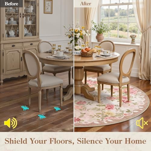 Boho Round Rugs 6ft,Washable Round Dining Room Rug,Circle Rugs for ...