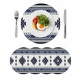 Boho Round Table Placemats set of 4, Southwest Aztec Pattern Washable ...