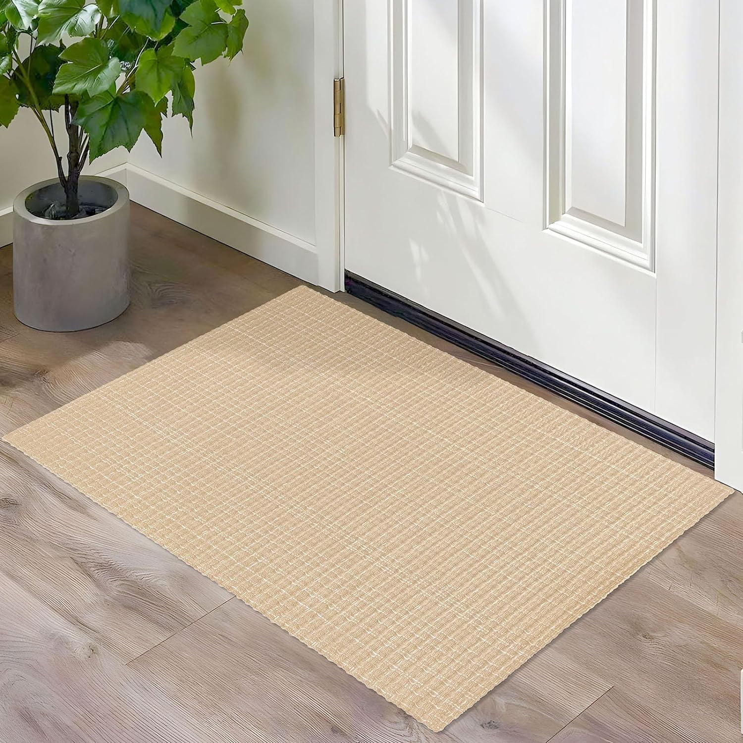Boho Rugs for Entryway 2x3 Small Area Rugs, Tan Beige Hand-Woven ...