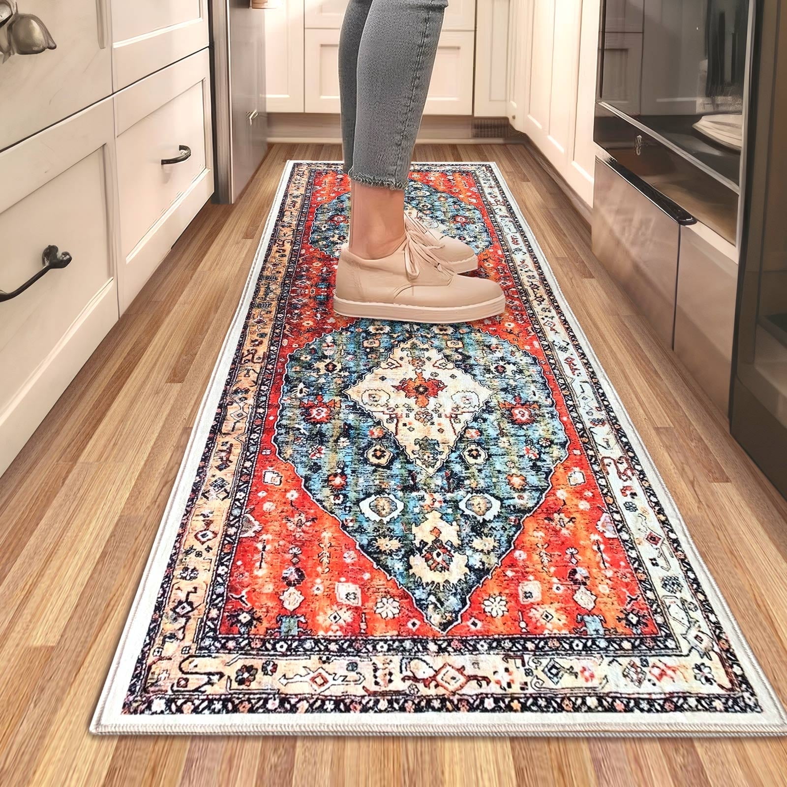 Boho Runner Rug, 2 x 6 Ft Runner Rug, Kitchen Runner Rug Washable ...