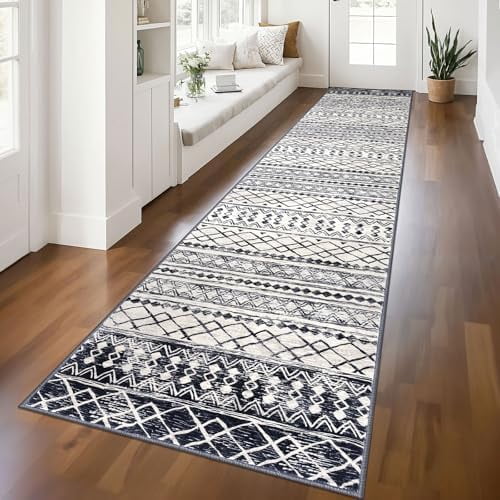 Boho Runners for Hallways 2.6x12 ft Moroccan Washable Runner Rug Non ...