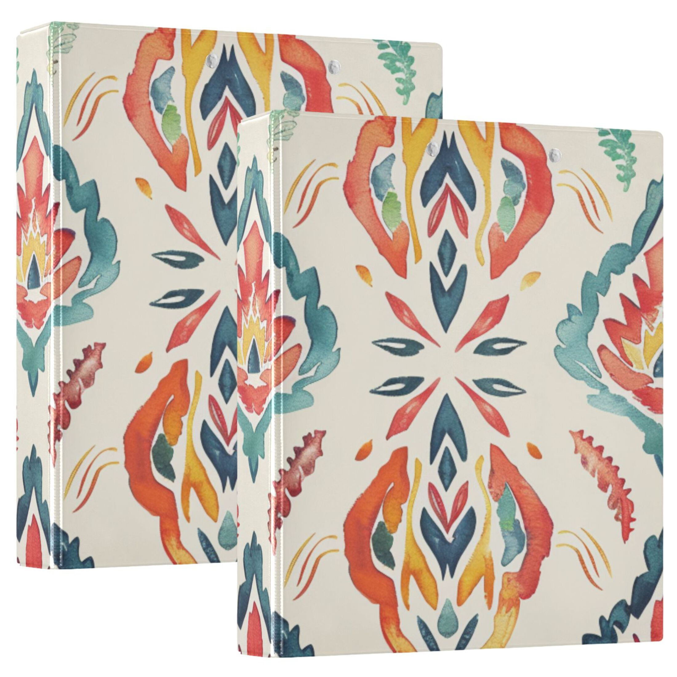 Boho Rustic 3 Ring Binders 1.5 inch Hardcover File Folders with ...