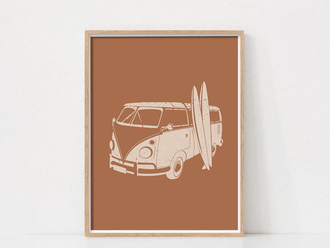 Boho Rv Poster Surf Travel Wall Art Beach Lovernomad House Poster ...