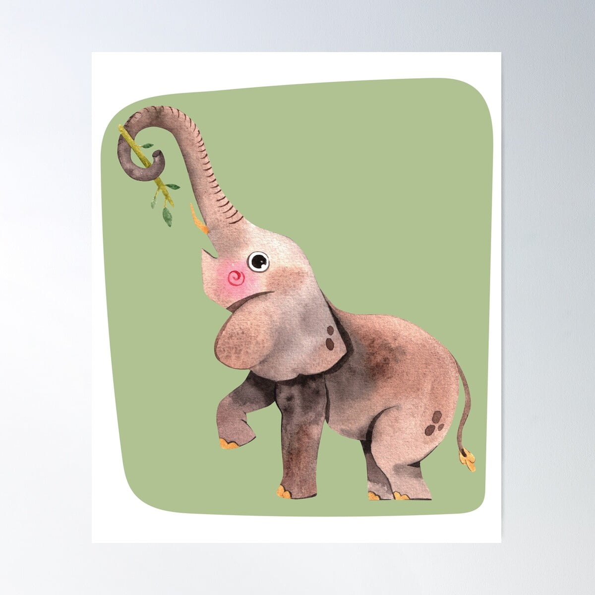 Boho Safari Elephant Poster Wall Art, Modern Wall Decor For Living Room ...