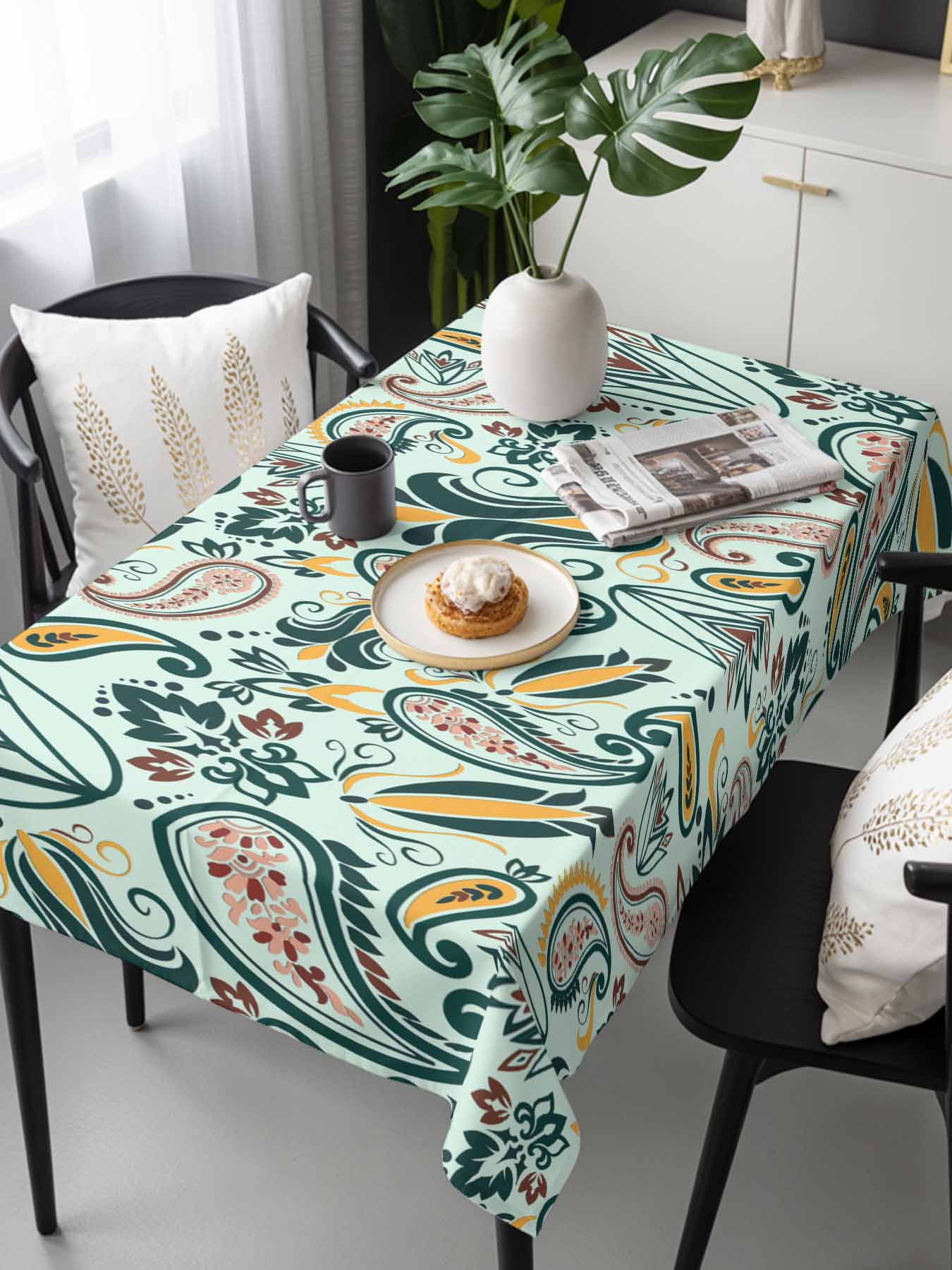 Boho Sage Green Floral Tablecloth Rectangle Table Cloths 54x108 ...