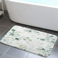 Boho Sage Green Leaves Bath Rugs for Bathroom, Farmhouse Nature Plant ...