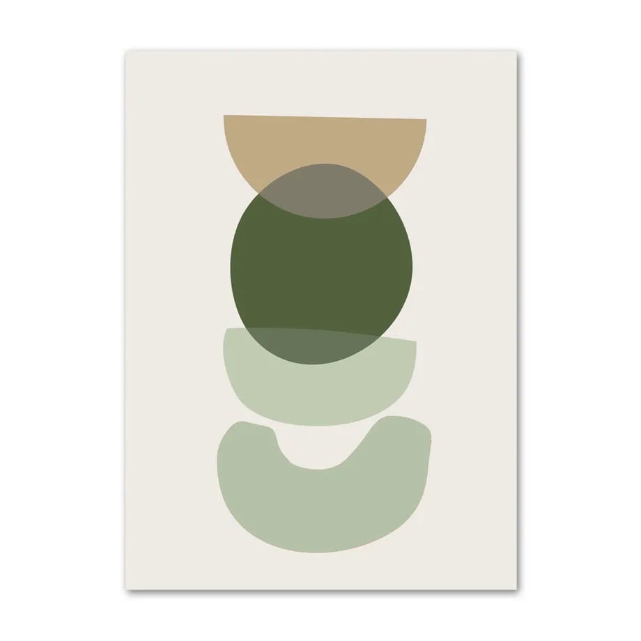 Boho Sage Green Plants Posters Abstract Artwork Geometric Wall Art ...