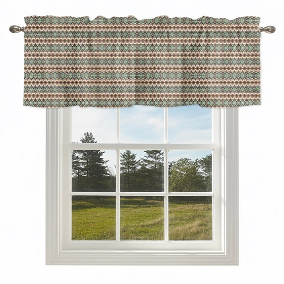 Boho Seamless Flower Texture Valances for Windows Abstract Geometric ...