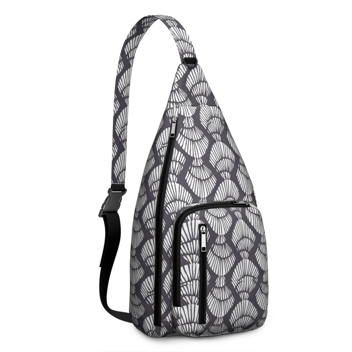 Boho Seashell Sling Backpack – Tropical Nautical Hiking Daypack with ...