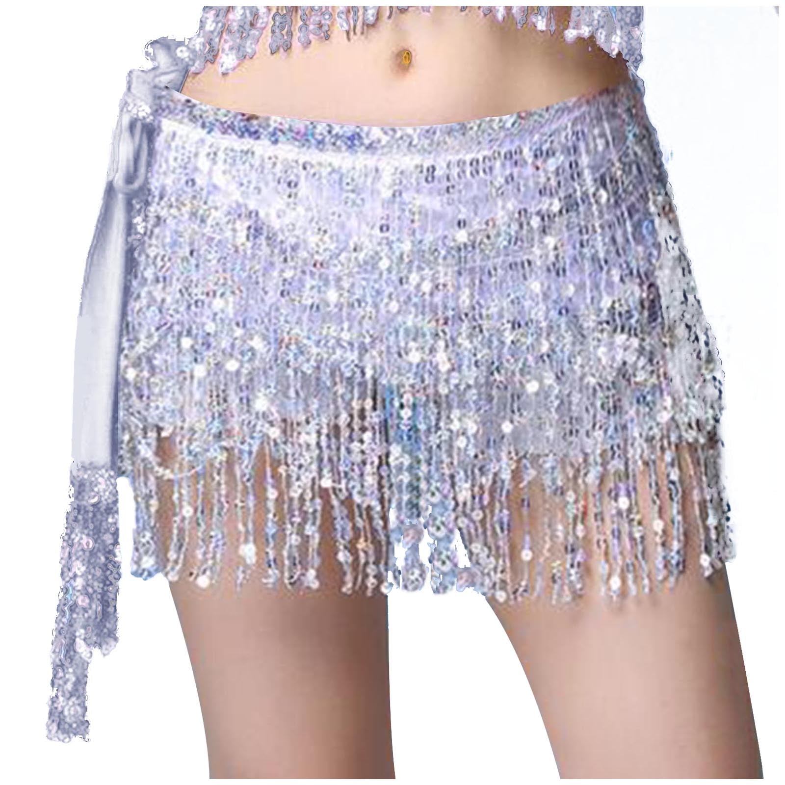 Boho Sequin Tassel Hip Scarf Multilayer Belly Dance Belt Dance Performance Mini Skirt for Women ...
