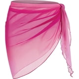 Boho Sheer Chiffon Beach Sarong, One Size Swimwear Cover Up Wrap Skirt ...