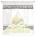 Boho Sheer Curtains Swag Valances for Windows National Style Black ...