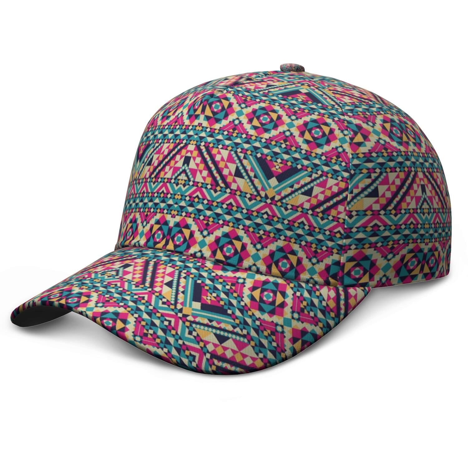 Boho Sketch Style Baseball Cap – Abstract Vintage Ink Dad Hat with ...
