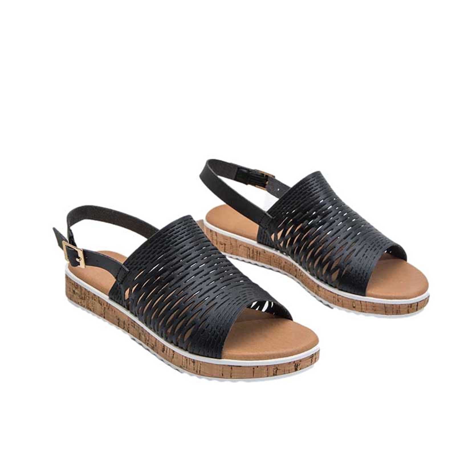 Boho Slide Sandals for Women Girls Dressy Low Wedge Sandal Casual Open ...
