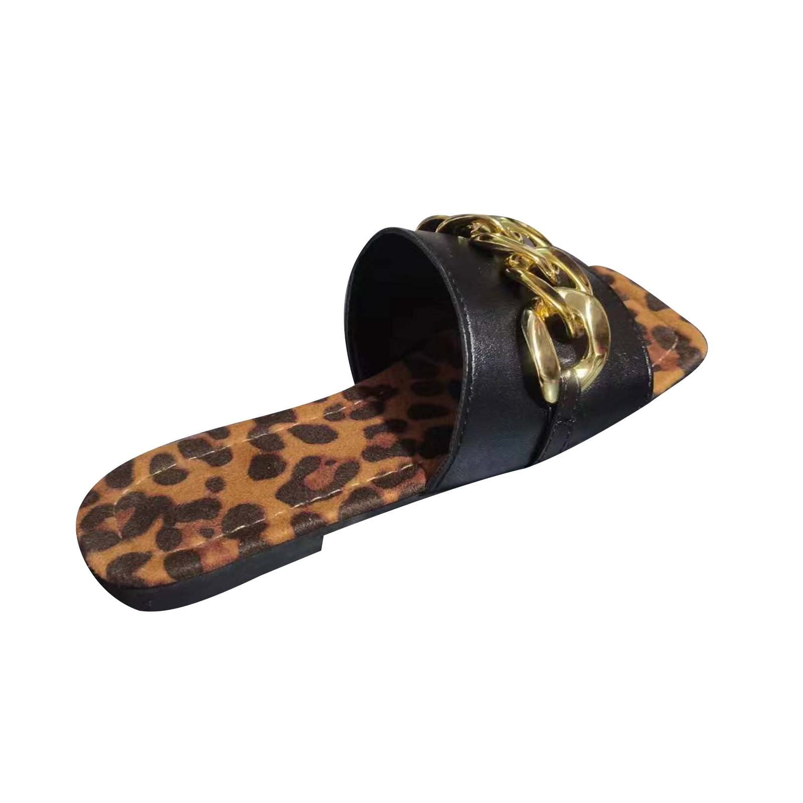 Boho Slide Sandals for Women Girls Dressy Low Wedge Sandal Casual Open ...