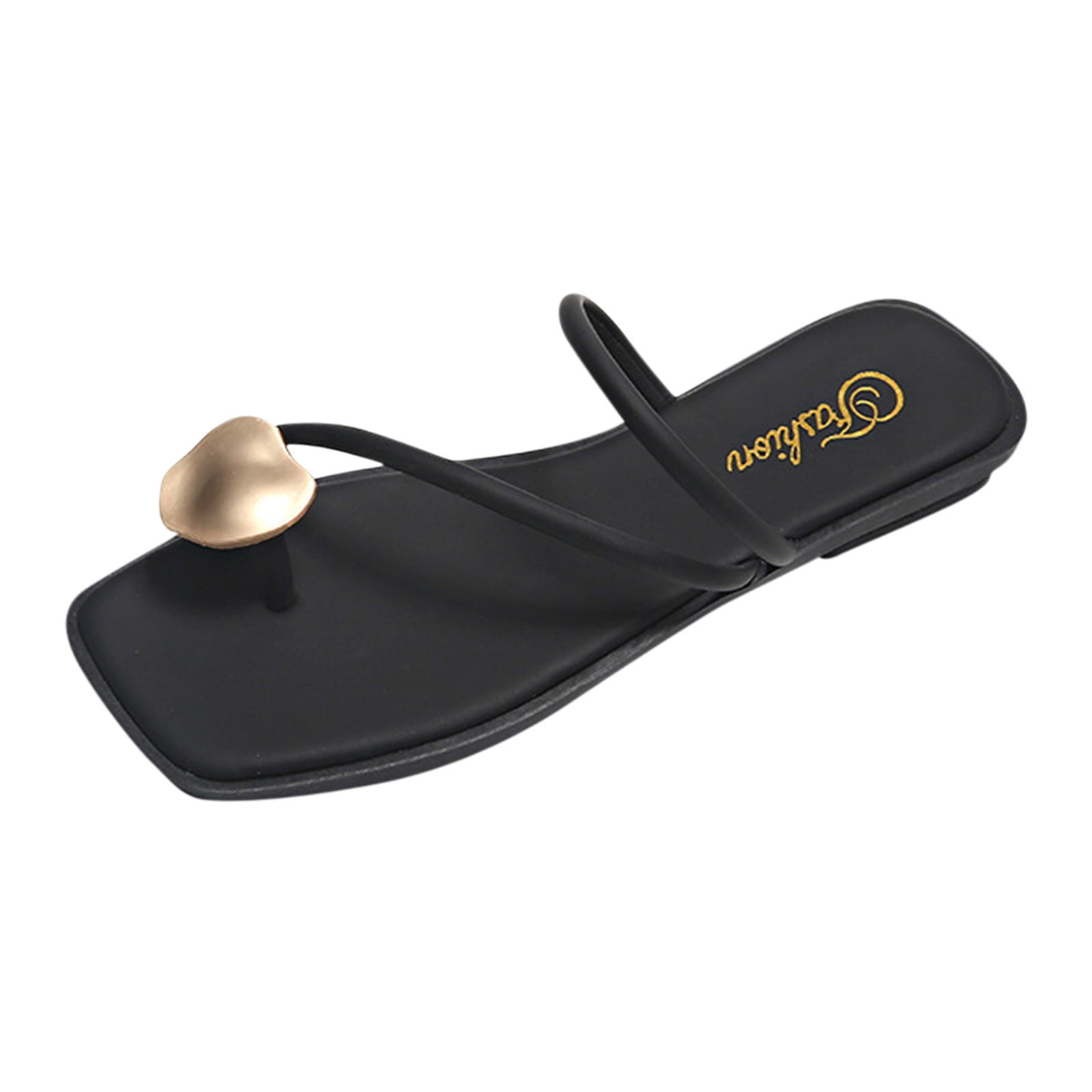 Boho Slide Sandals for Women Girls Dressy Low Wedge Thong Sandals ...