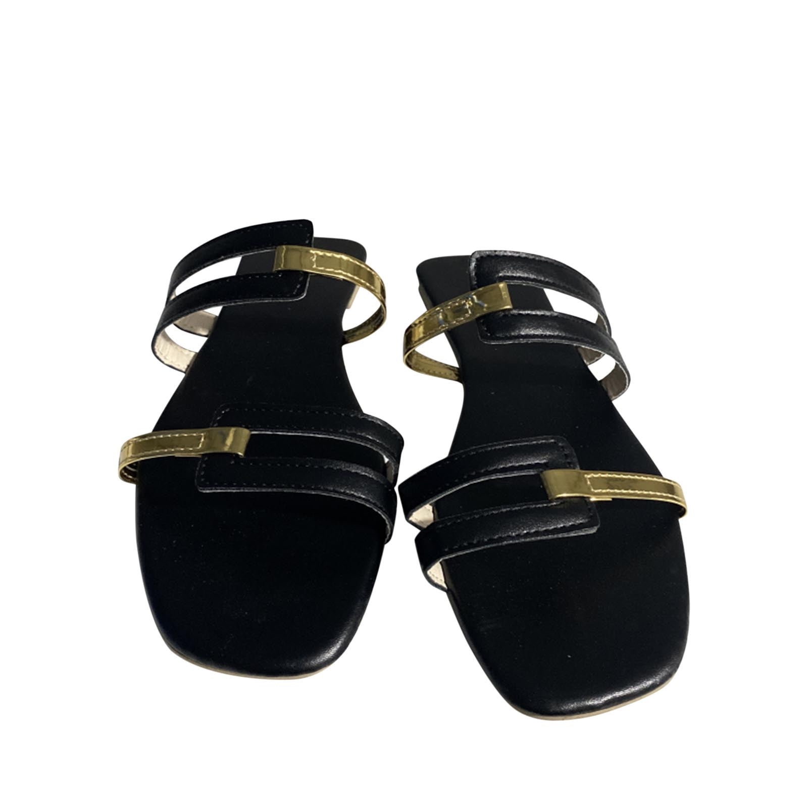 Boho Slide Sandals for Women Girls Dressy Low Wedge Thong Sandals ...