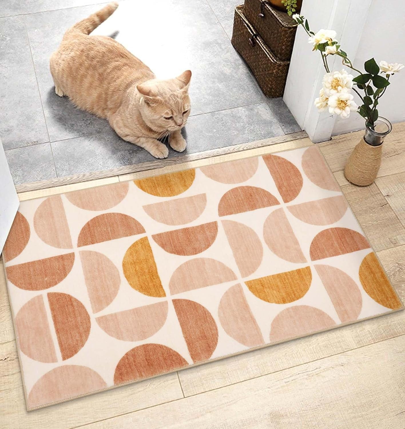 Boho Small Rug- 2x3 Soft Kitchen Rugs Non-Slip Ultra-Thin Washable Rugs ...
