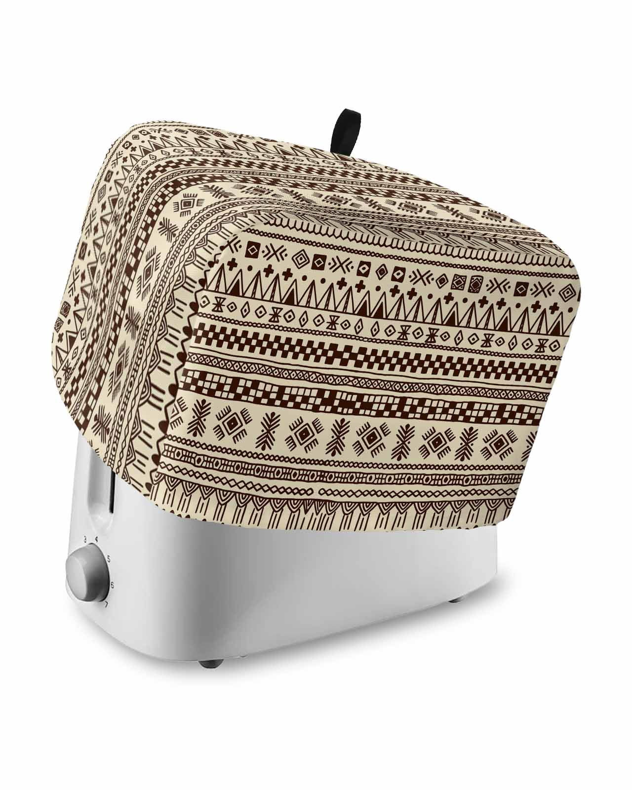 Boho Small Toaster Cover 2 Slice, Kitchen Appliance Covers, Beige Brown ...