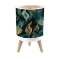 Boho Small Trash Can with Lid Abstract Geometric Bold Lines 1.8 Gallon ...
