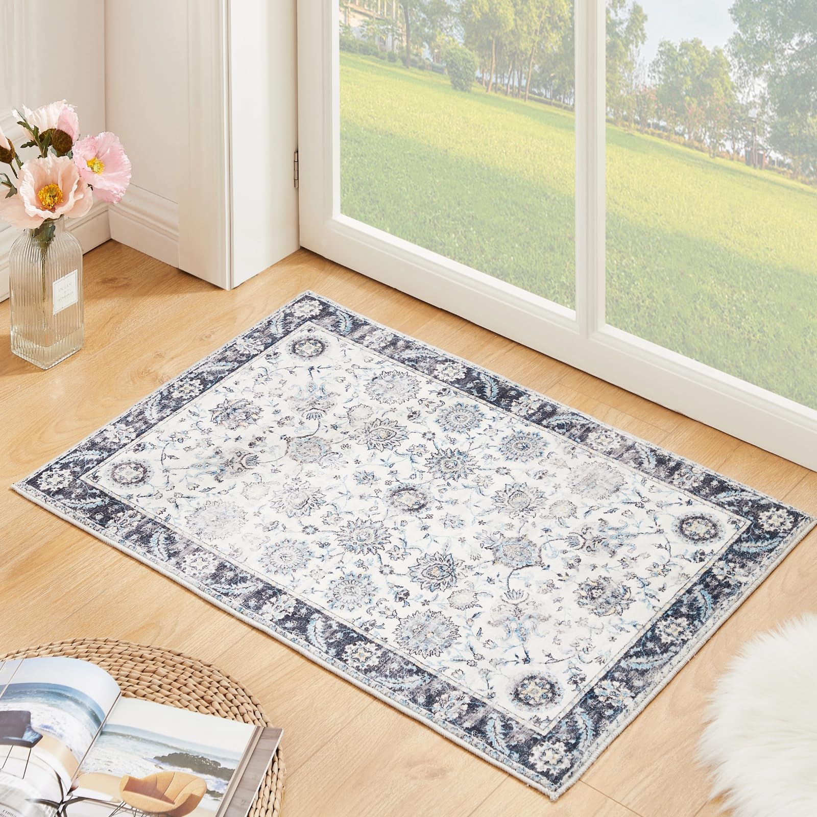 Well Woven Cenar Grey Flat-Weave Hi-Low Pile Diamond Medallion Stripes ...