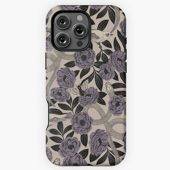 Boho Snakes Peonies Birds and Moths Art Phone Case Compatible across ...