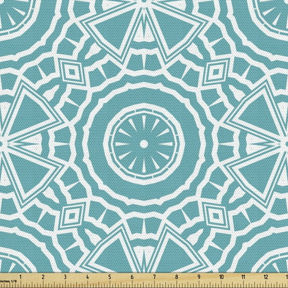 Ambesonne Boho Fabric by the Yard Upholstery, Modern Mandala Effect ...