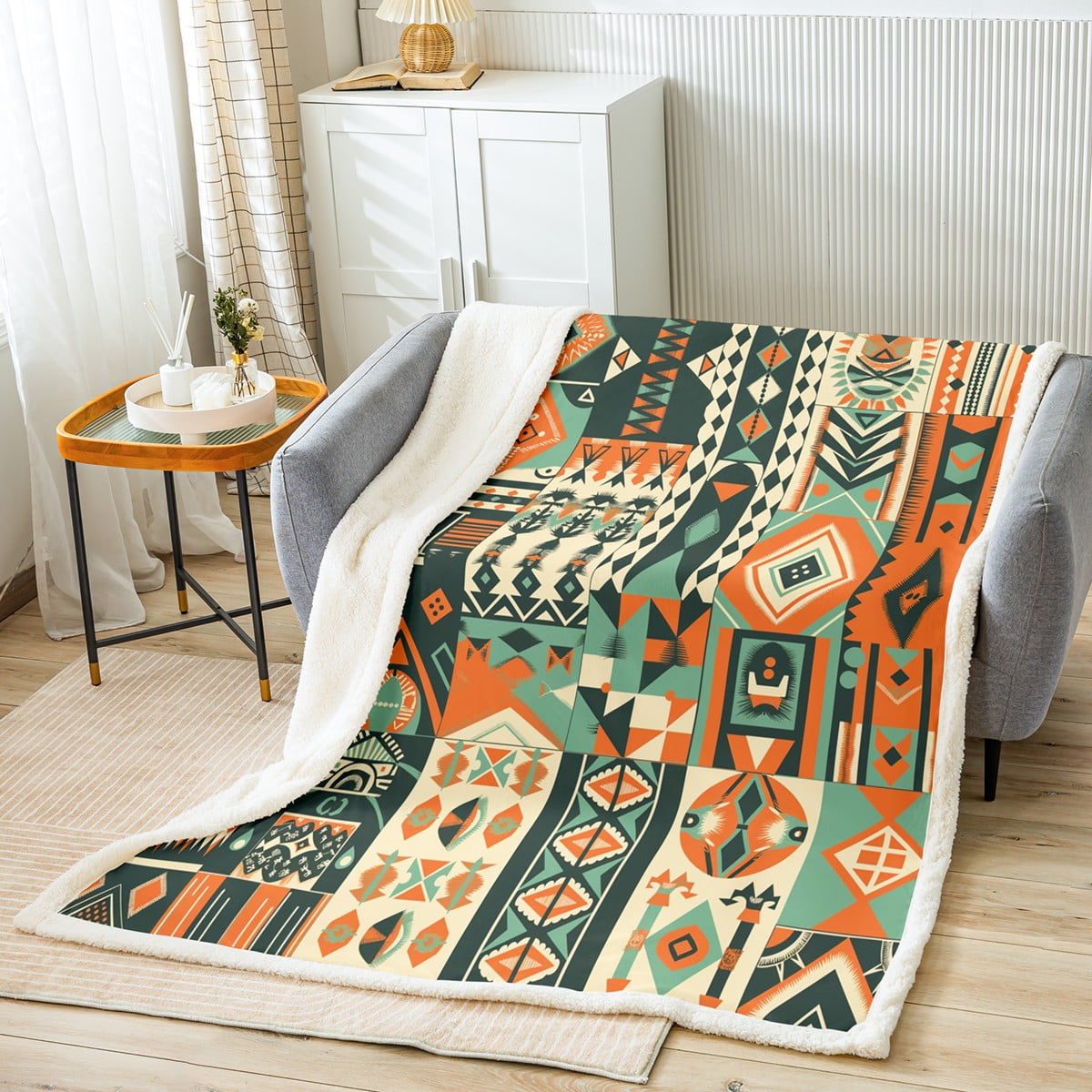 Boho Southwest Blanket Throw,Southwestern Aztec Tribal Exotic Blankets ...
