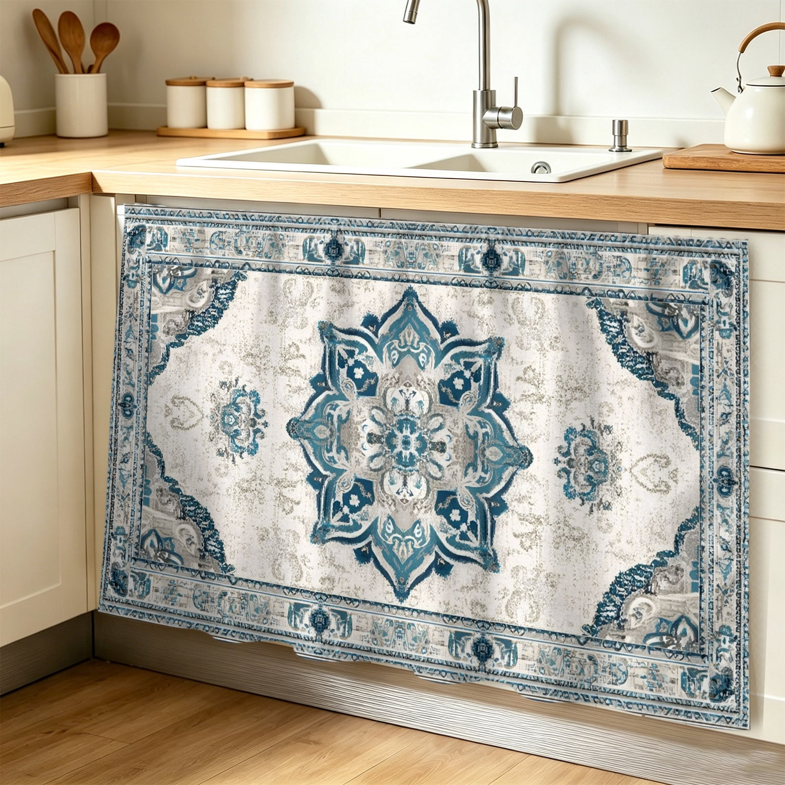 Boho Southwest Cabinet Curtain 28"W x 51"L, Country Tribe Ethnic ...