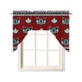 Boho Southwest Kitchen Swag Valances for Windows, Red Native Bear Maple ...
