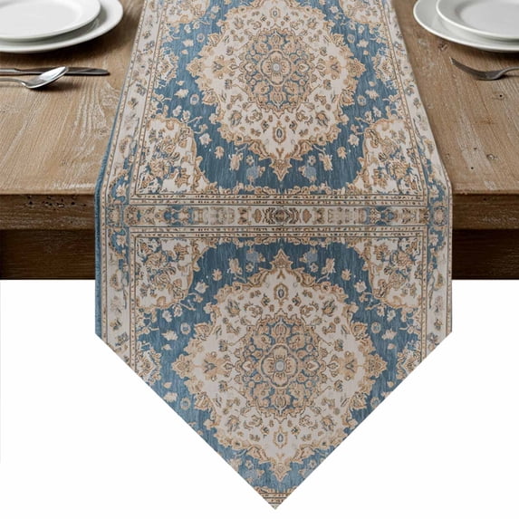 Boho Southwest Table Runner Linen Burlap Table Runner 36 Inches Small ...