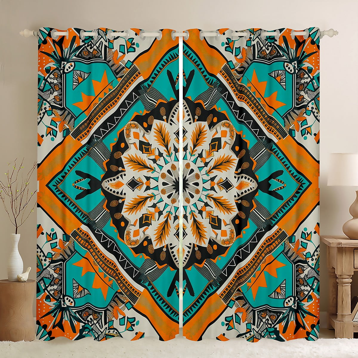 Boho Southwestern Curtains,Southwest Aztec Tribal Exotic Curtains ...