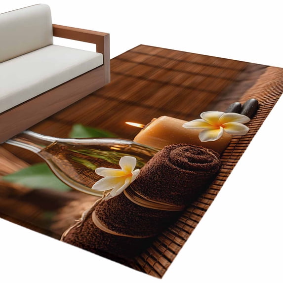 Boho Spa Brown Kitchen Runner Rug 2.7x5 Washable Runners for Hallway ...