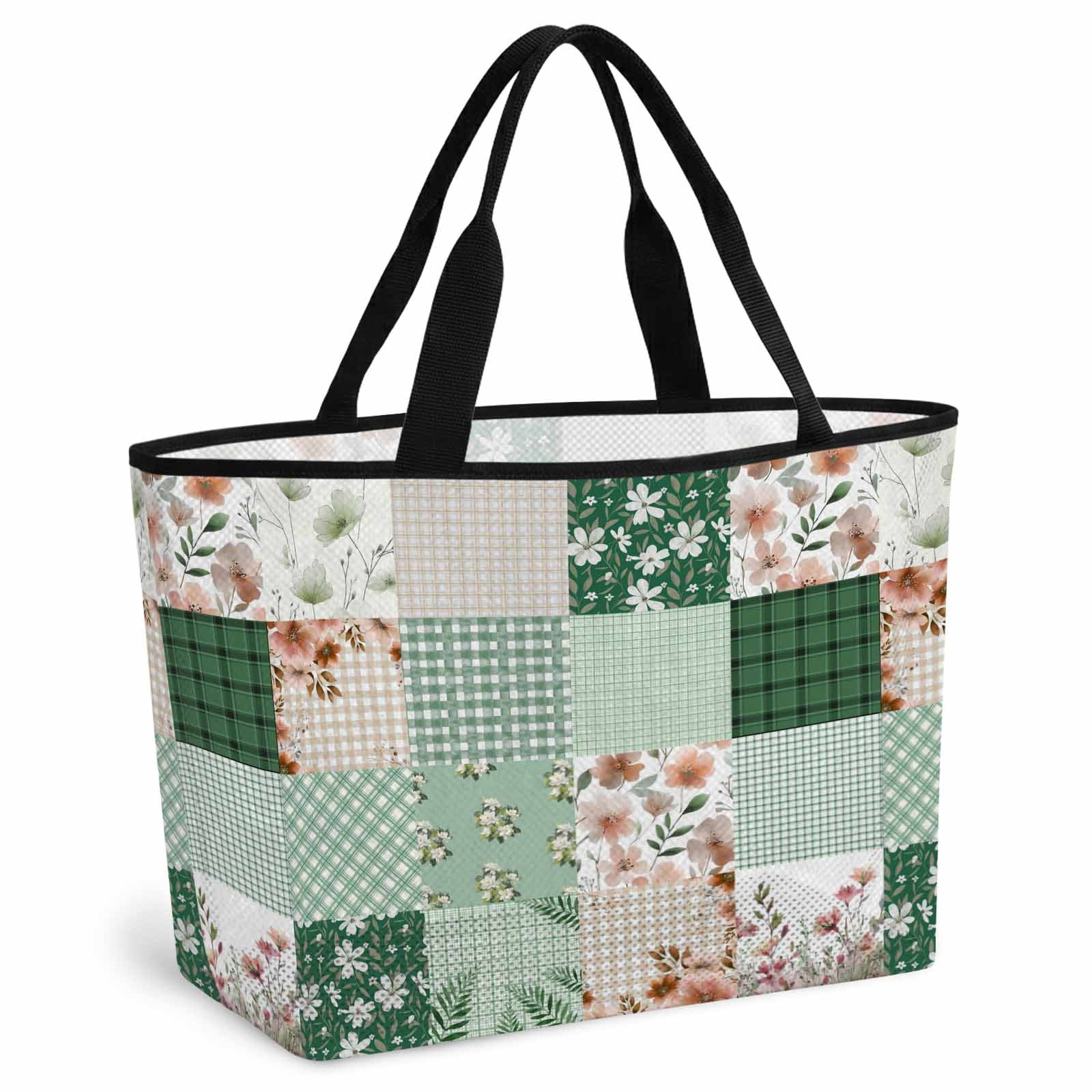 Boho Spring Floral Beach Bag for Women, Large Breathable Mesh Beach ...