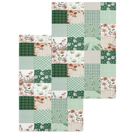 Boho Spring Floral Kitchen Dish Towels for Drying Dishes Set of 2 ...