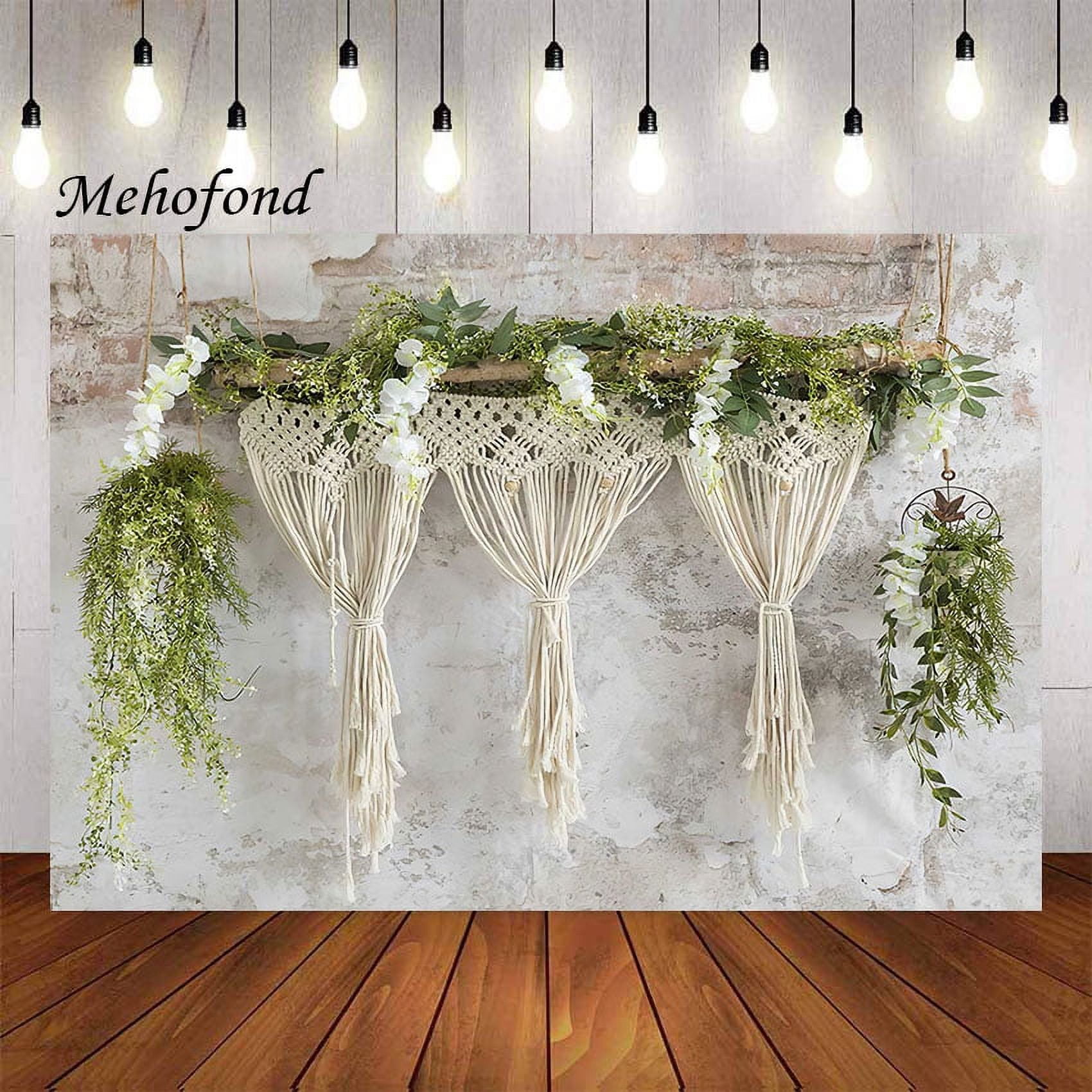 Boho Spring Garden Flowers Brick Wall Girl Birthday Party Portrait r ...