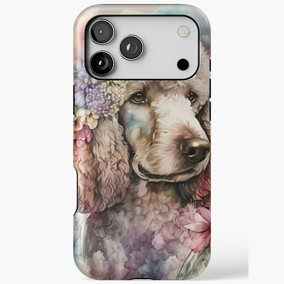 Boho Spring Standard Poodle Dog Phone Cover for iPhone 11 12 13 14 15 ...