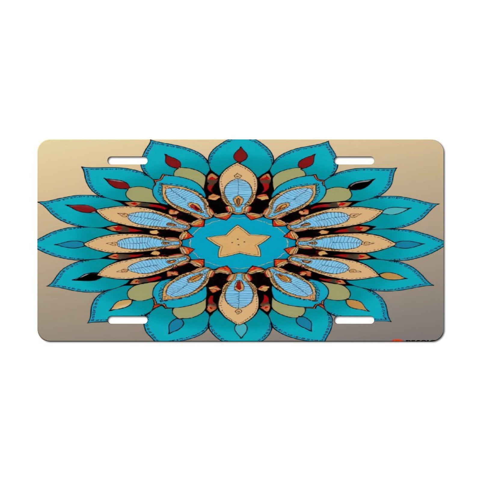 Boho Star Mandala Art Print Car Decorative Front License Plate,Vanity ...