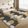 Boho Star Moon Area Rugs, Brown Black Modern Art Design Carpet, Soft ...