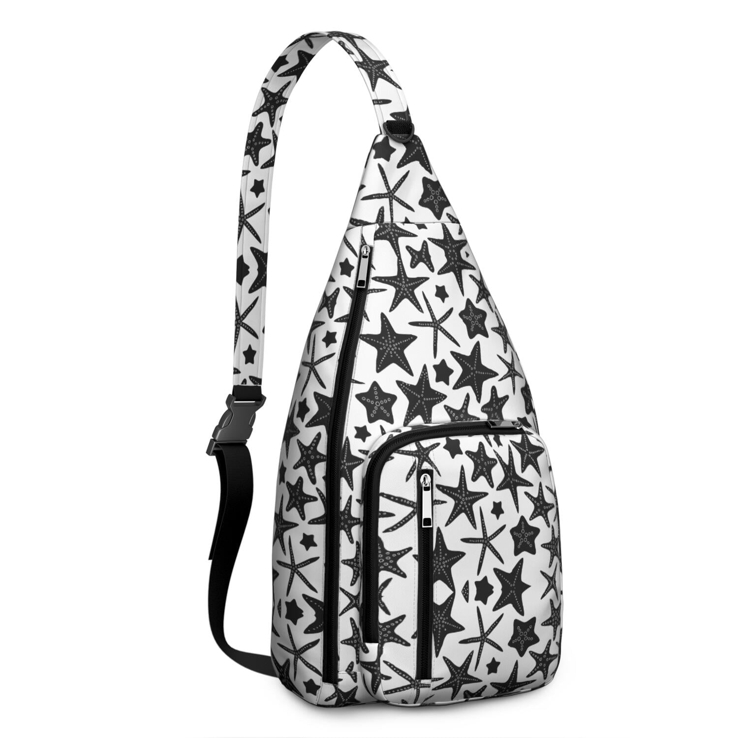 Boho Starfish Sling Backpack – Tropical Ocean-Inspired Hiking Daypack ...