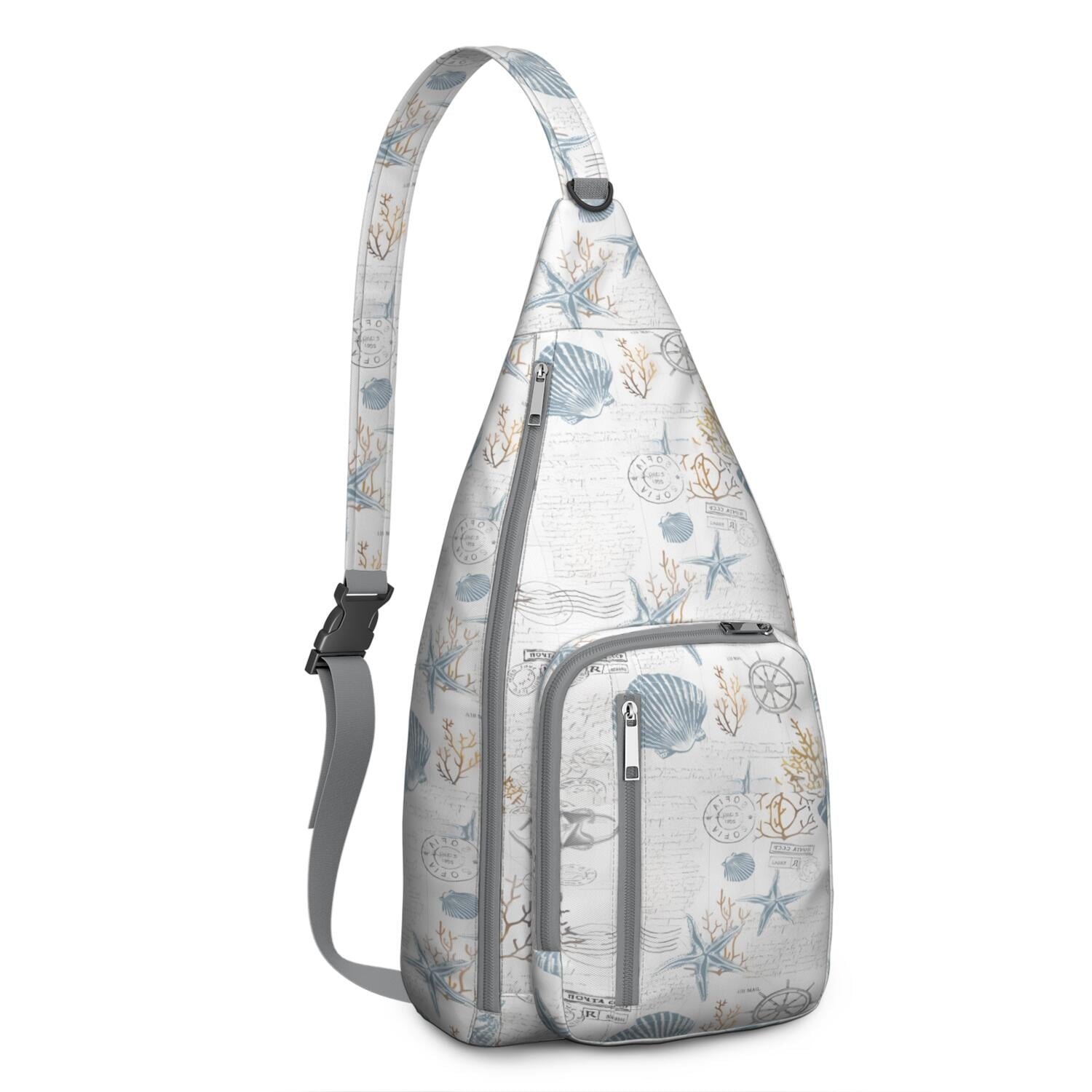 Boho Starfish Sling Backpack – Tropical Ocean-Inspired Hiking Daypack ...