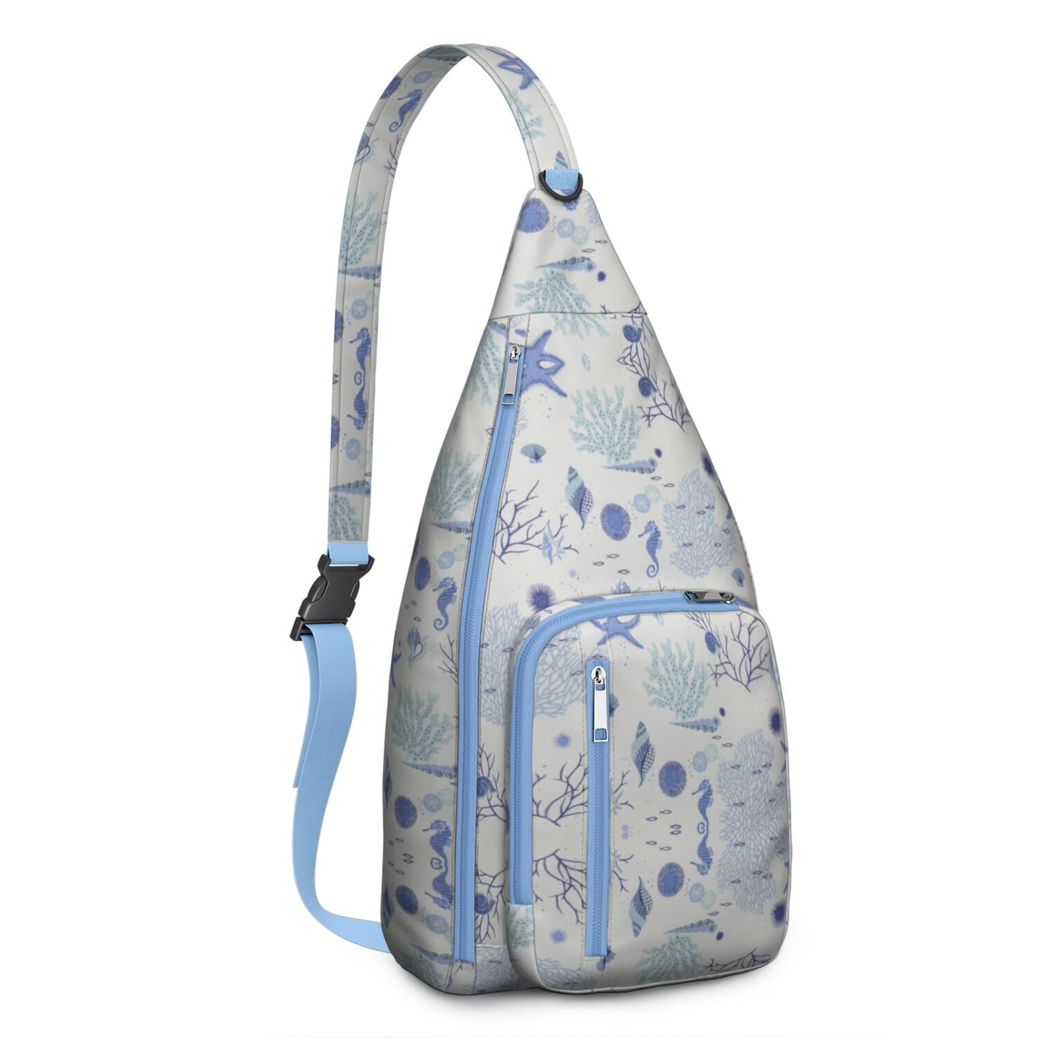 Boho Starfish Sling Backpack – Tropical Ocean-Inspired Hiking Daypack ...