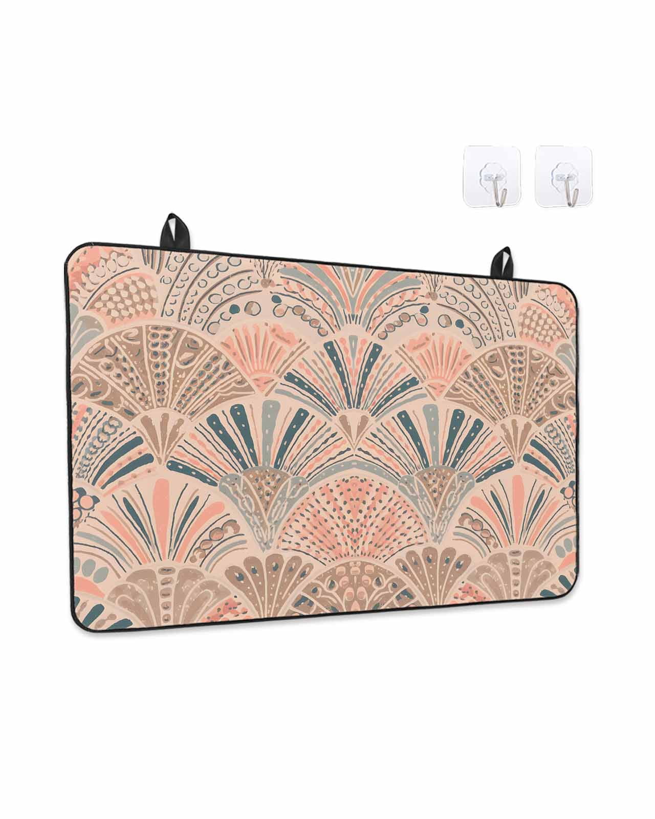 Boho Stove Top Covers for Electric Stove, 28'x20'' Vintage Ocean Shell ...