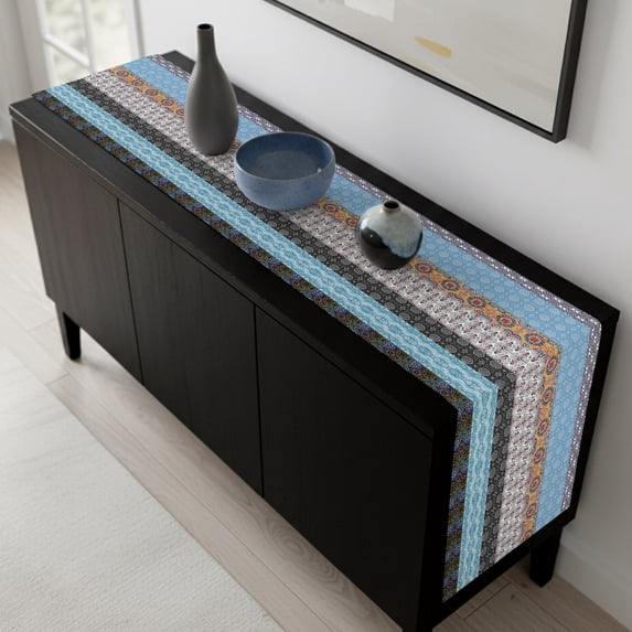 Boho Stripe Abstract Ethnic Style Table Runner 90 Inches Long,Kitchen ...