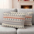 Boho Stripe Retro Ethnic Style Waterproof Throw Pillow Covers Set of 2 ...